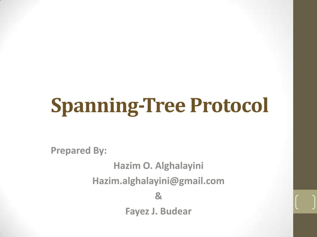 Spanning Tree Protocol Pptx Computer Networking Computing