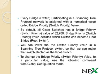 Spanning Tree Bridge Root Priority value & Extended System ID | PPTX ...