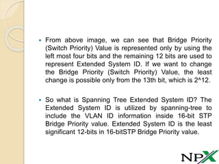 Spanning Tree Bridge Root Priority value & Extended System ID | PPTX | Computer Networking ...