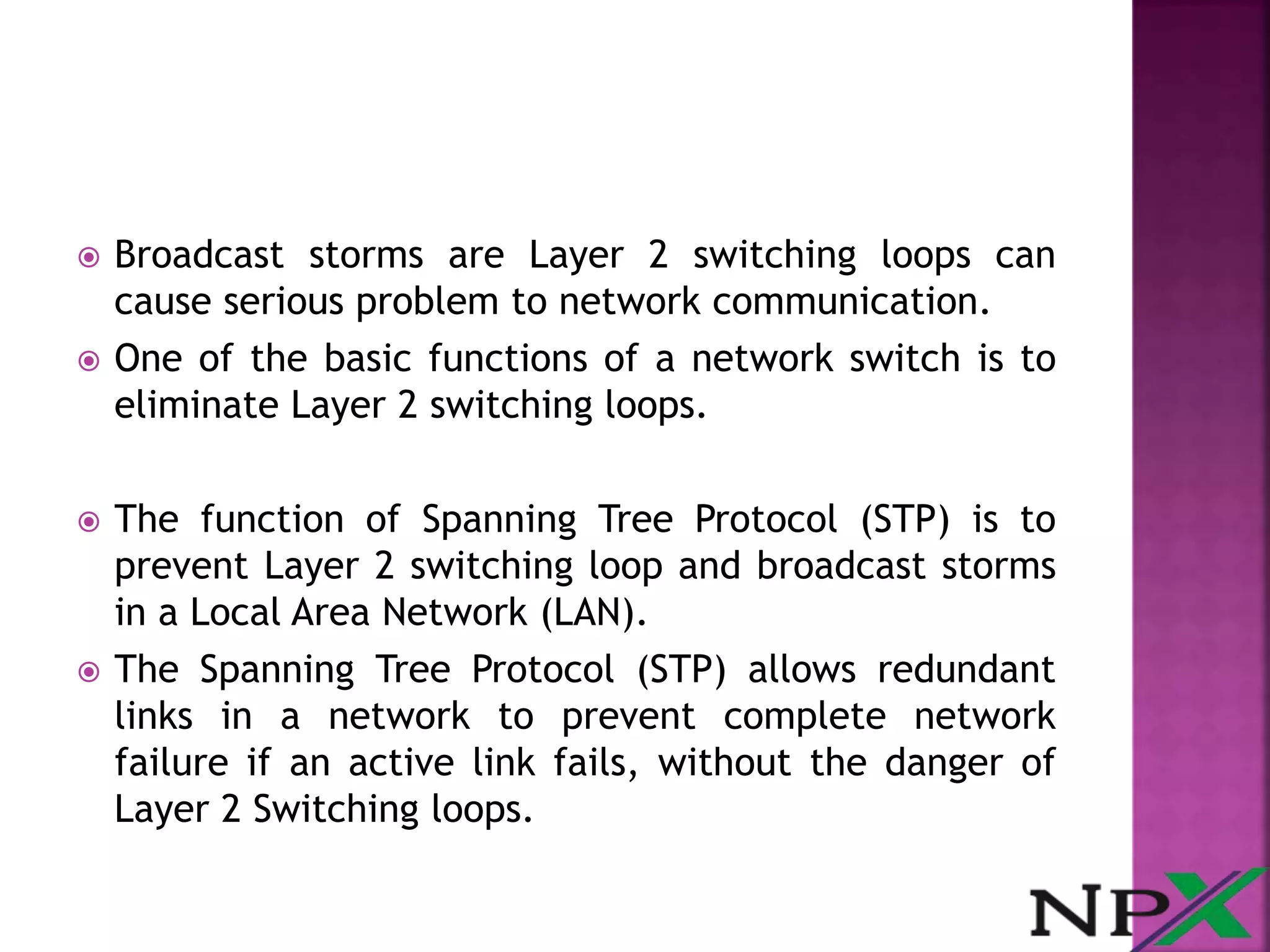 Spanning Tree Protocol (STP) | PPTX