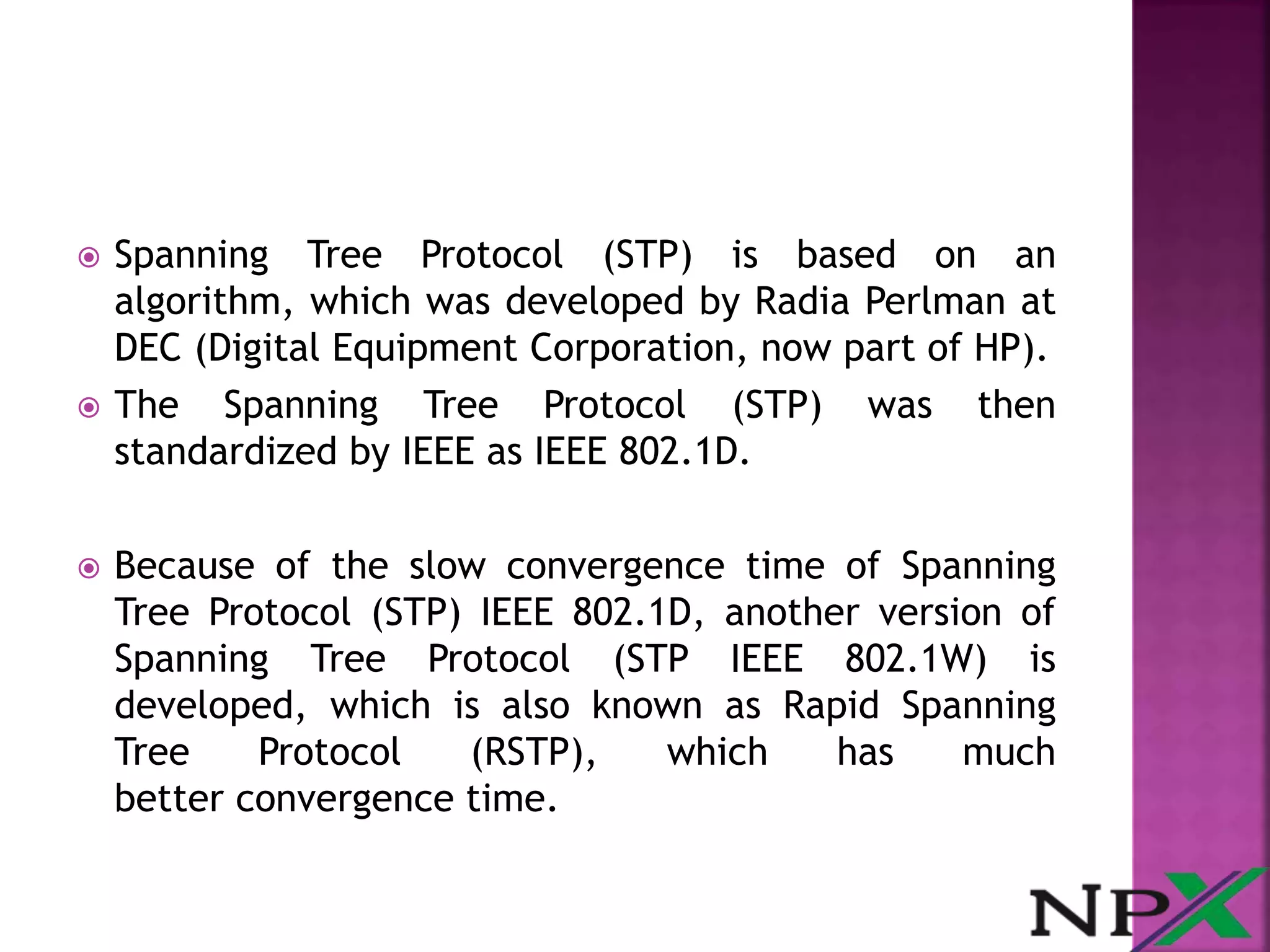 Spanning Tree Protocol (STP) | PPTX | Internet | Computing