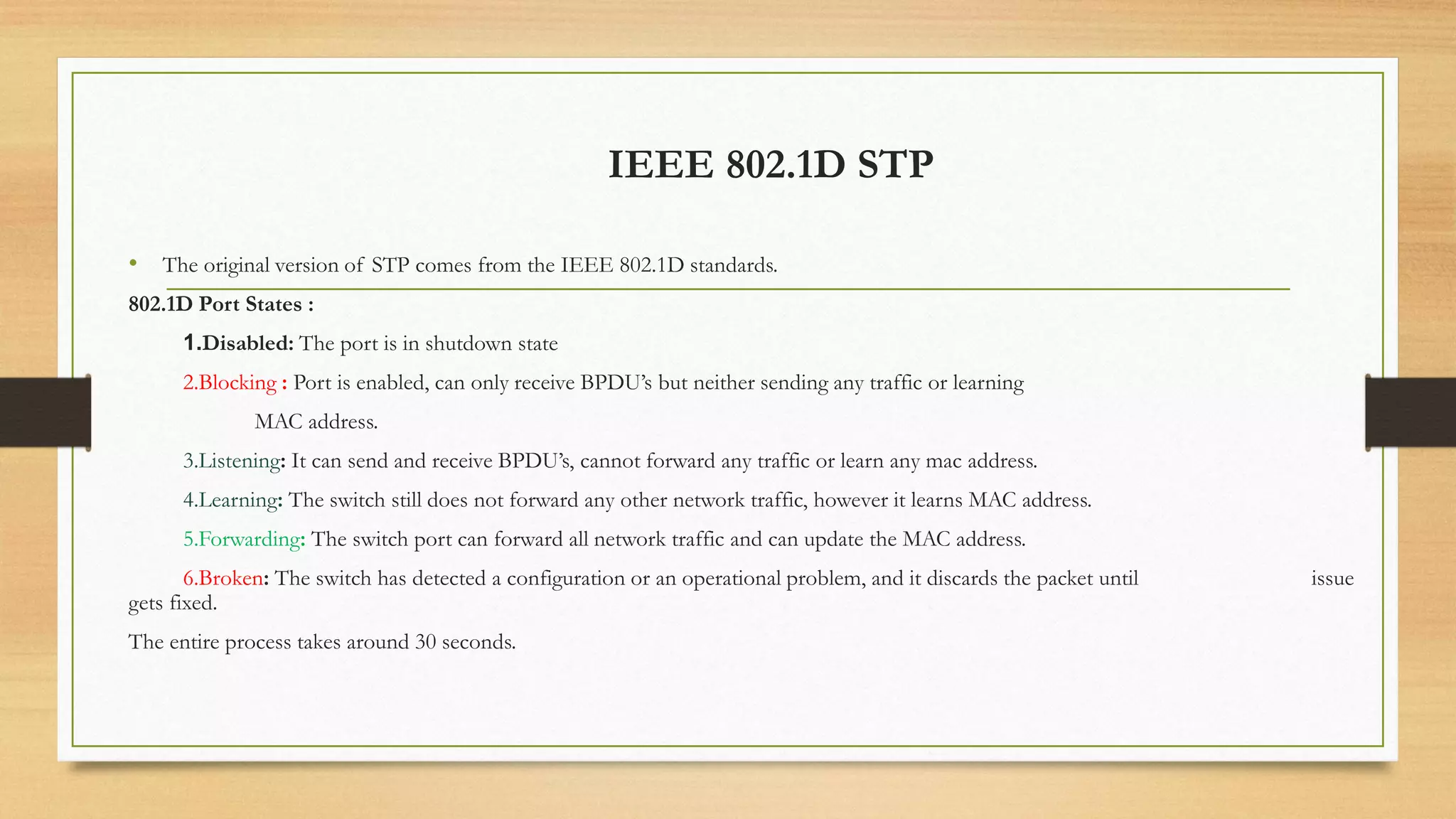 Spanning tree protocol (stp) | PDF