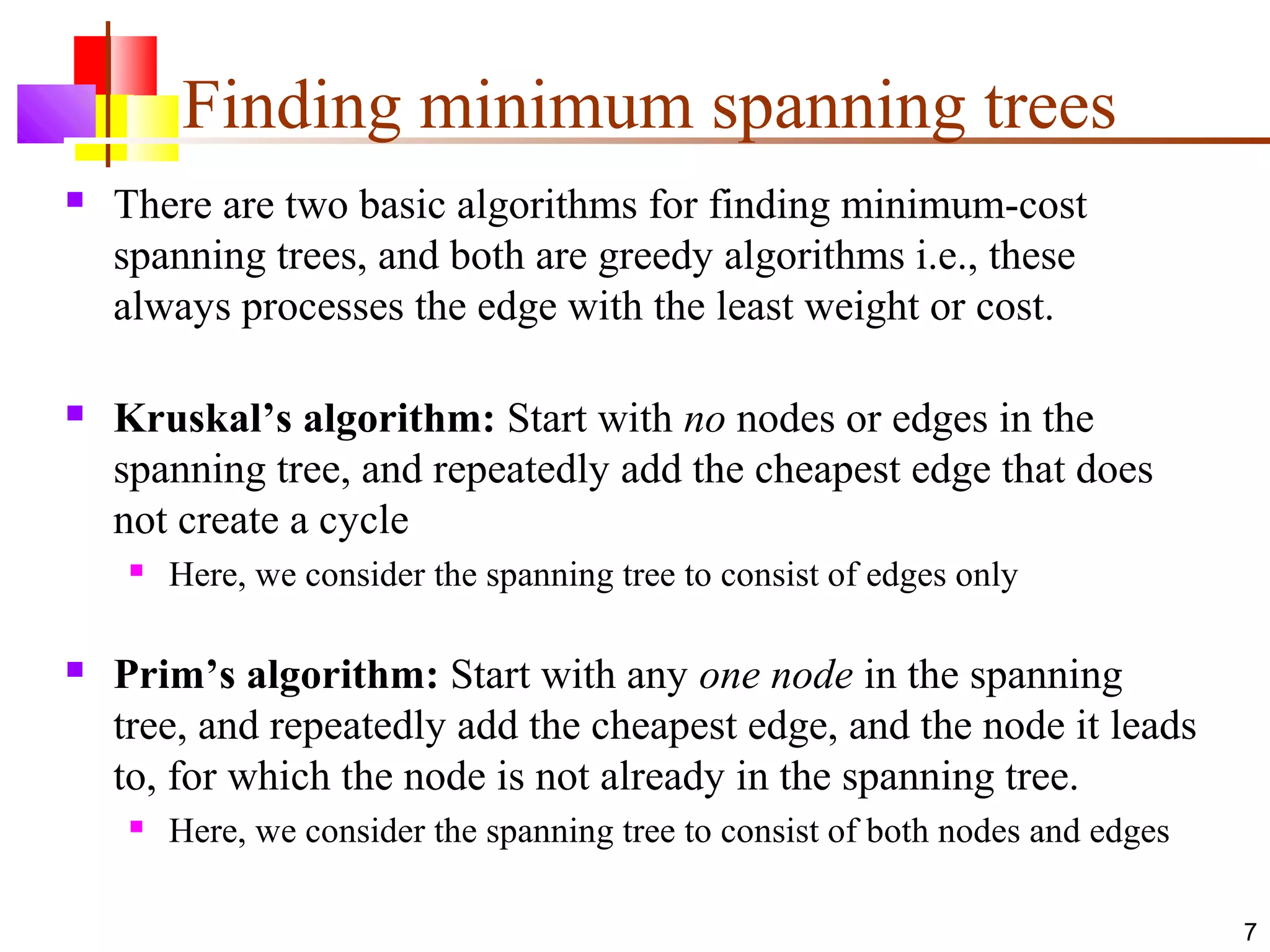 Spanning trees | PPT