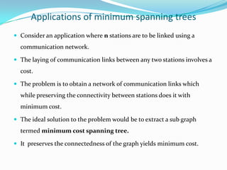 Spanning trees & applications | PPTX
