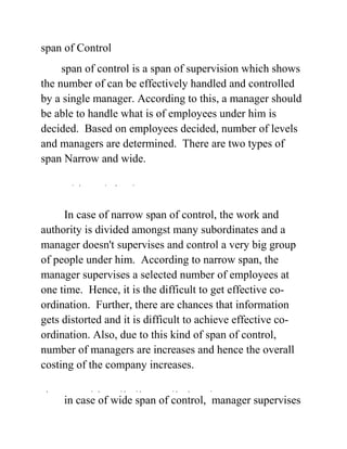 Span of control | DOC | Executive Leadership & Management | Business