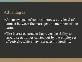 Span of control in Management Concepts | PPTX | Large Business | Business