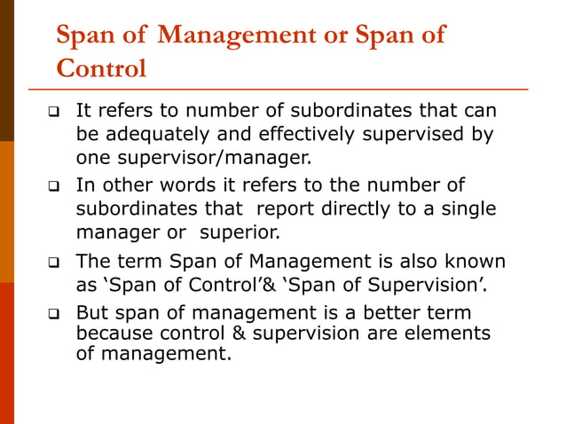 Span of control | PPT