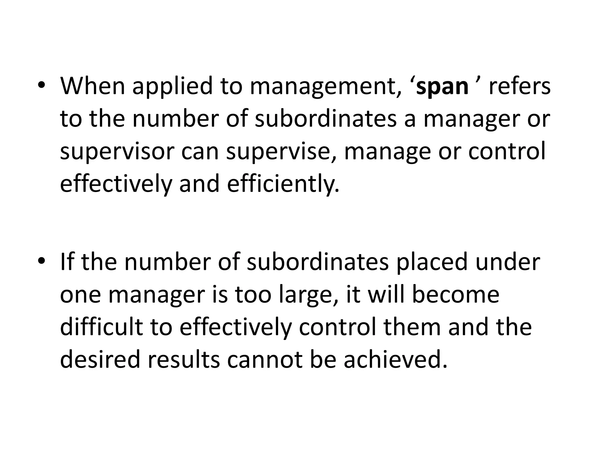 Span of management | PPT