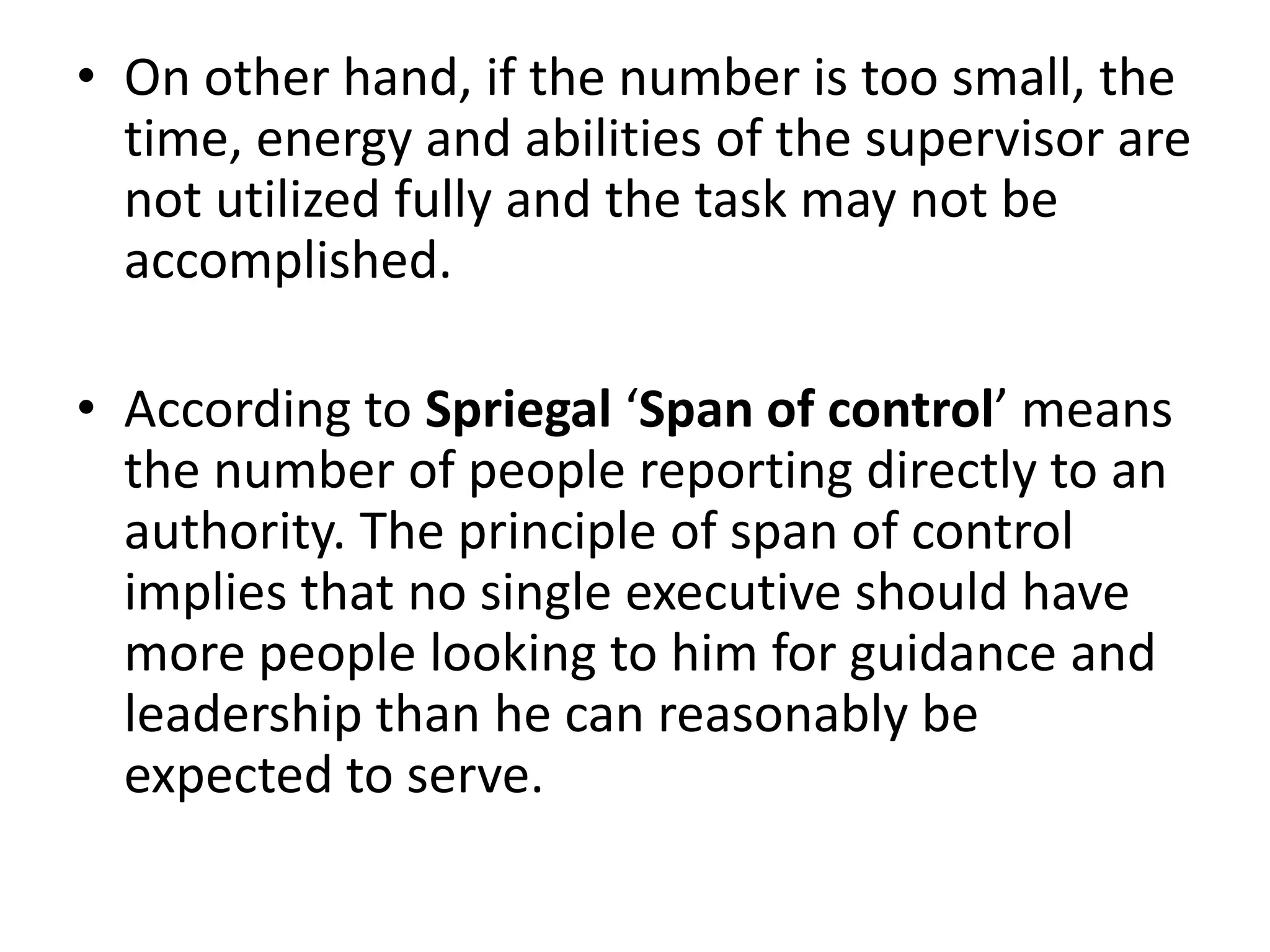 Span of management | PPT