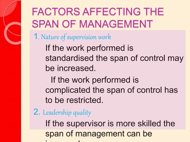 Span of management Meaning, Graicuna's theory or types of span, Factors ...
