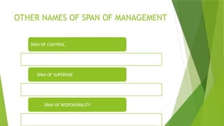 span of management- . presentation pptx | PPTX