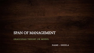 Span OF Management | PPTX
