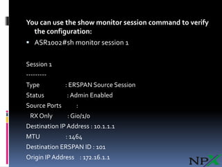 SPAN, RSPAN and ERSPAN | PPTX