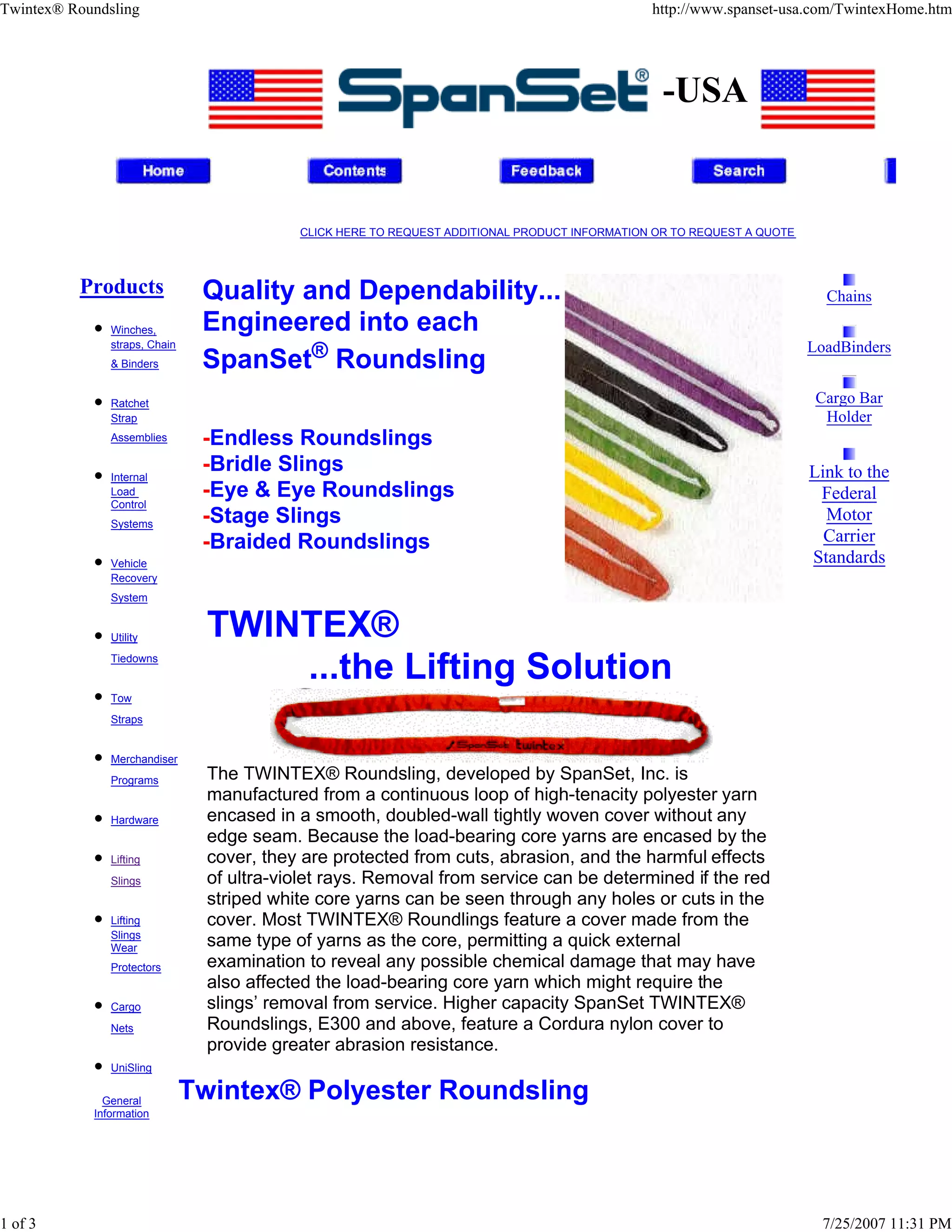 Span set twintex round sling | PDF