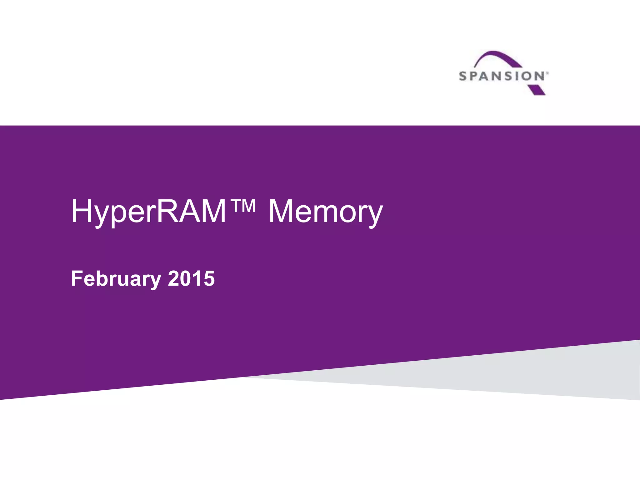 Spansion HyperRam presentation | PPTX