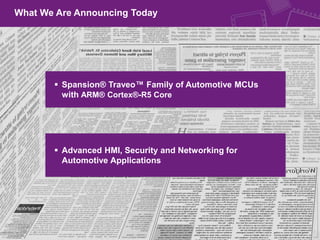 Spansion Traveo Automotive Microcontroller Family | PPTX