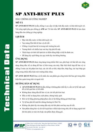 Anti-rust Oil (Dầu chống gỉ) | PDF