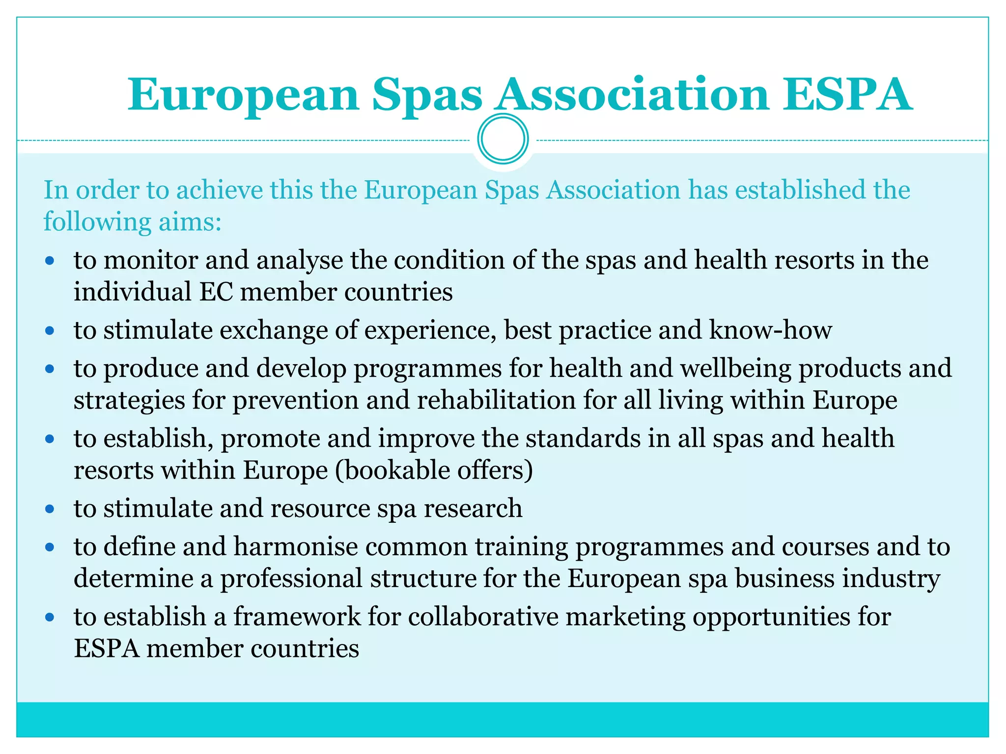 Spa organisations | PPTX