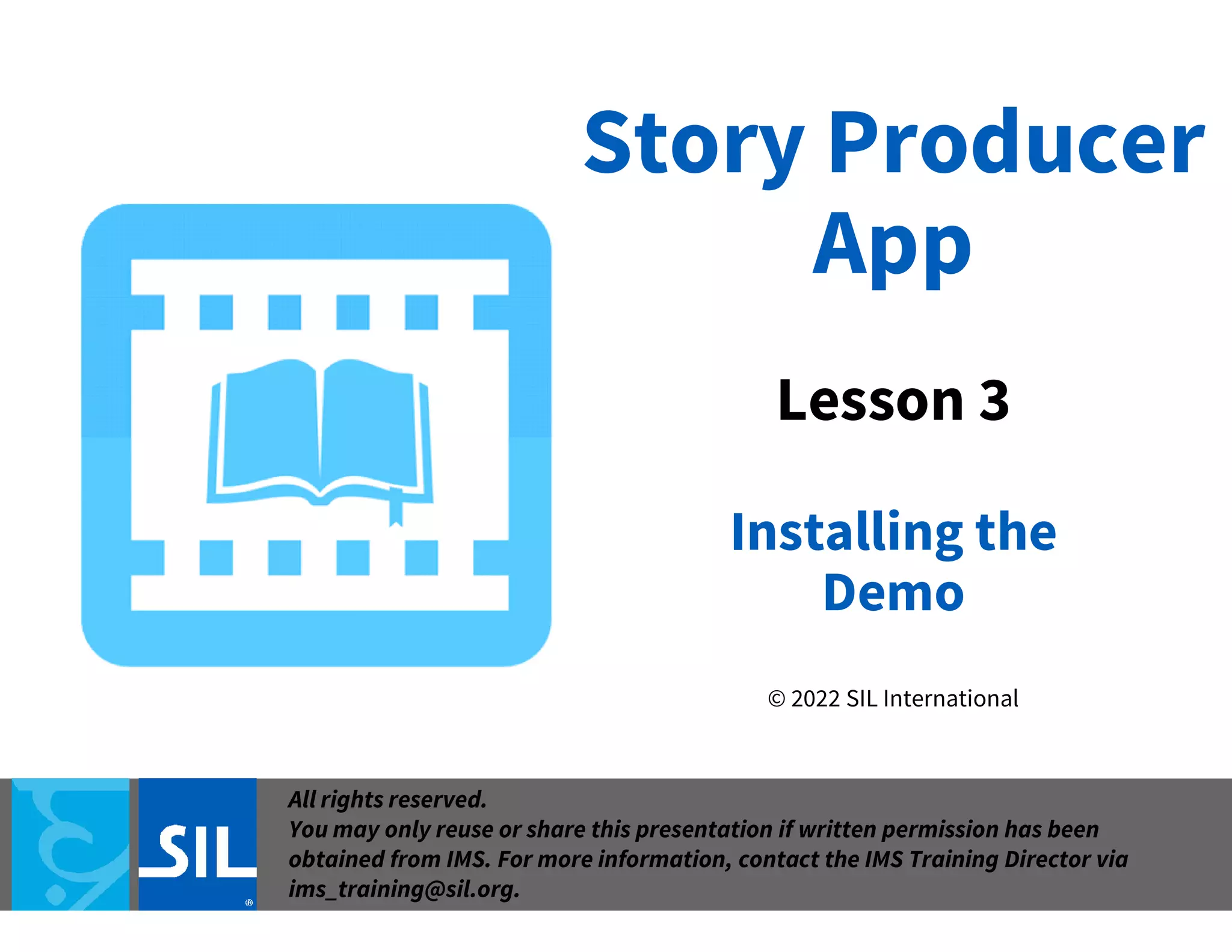 Story Producer App Lesson 3 | PPT