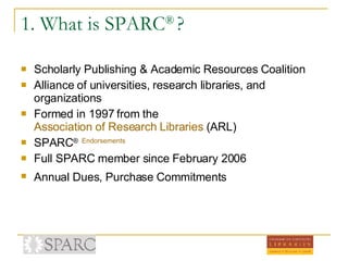 SPARC Overview and Update, October 2008 | PPT