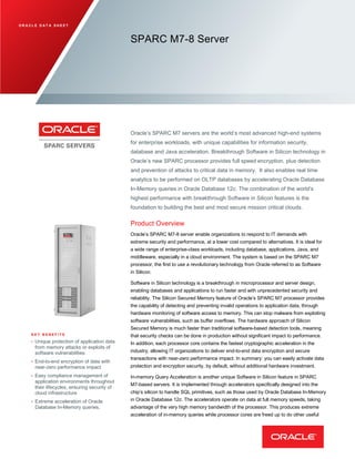 Oracle Sparc M7-8 Servers | PDF