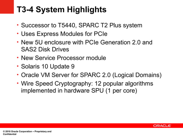 Sparc t3 4 system technical overview | PPT