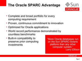Sparc t4 systems customer presentation | PPT