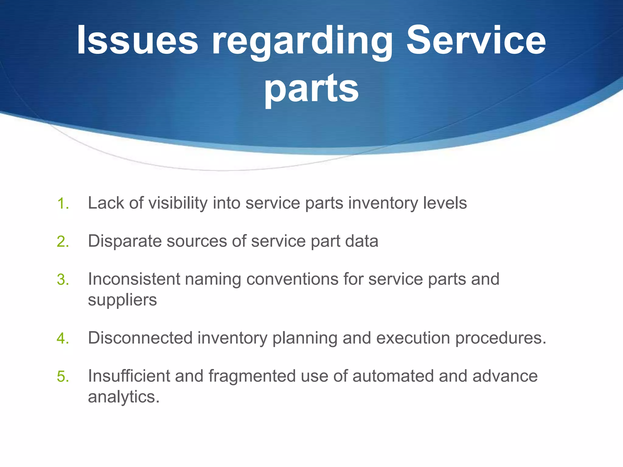 Spare parts management | PPTX