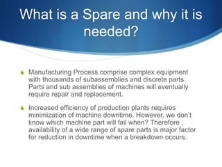Spare parts management | PPTX