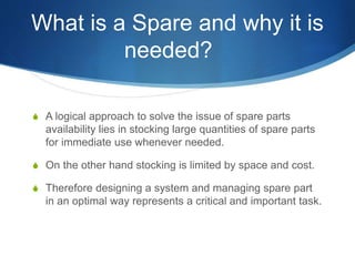 Spare parts management | PPTX