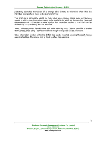 Spare part optimize system | PDF