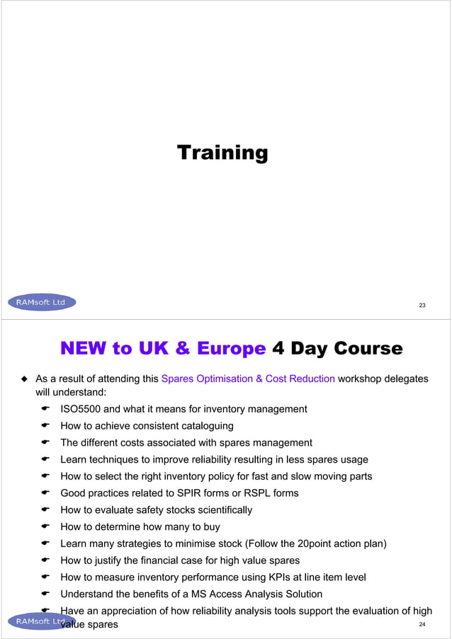 Reducing Costs of Spares and Inventory Levels | PDF