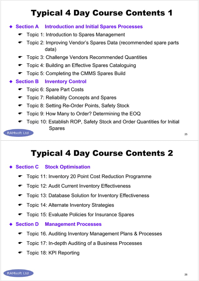 Reducing Costs of Spares and Inventory Levels | PDF