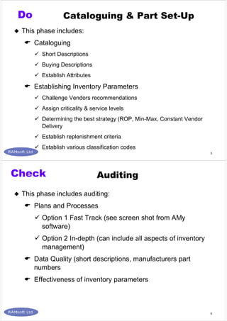 Reducing Costs of Spares and Inventory Levels | PDF
