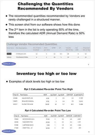 Reducing Costs of Spares and Inventory Levels | PDF