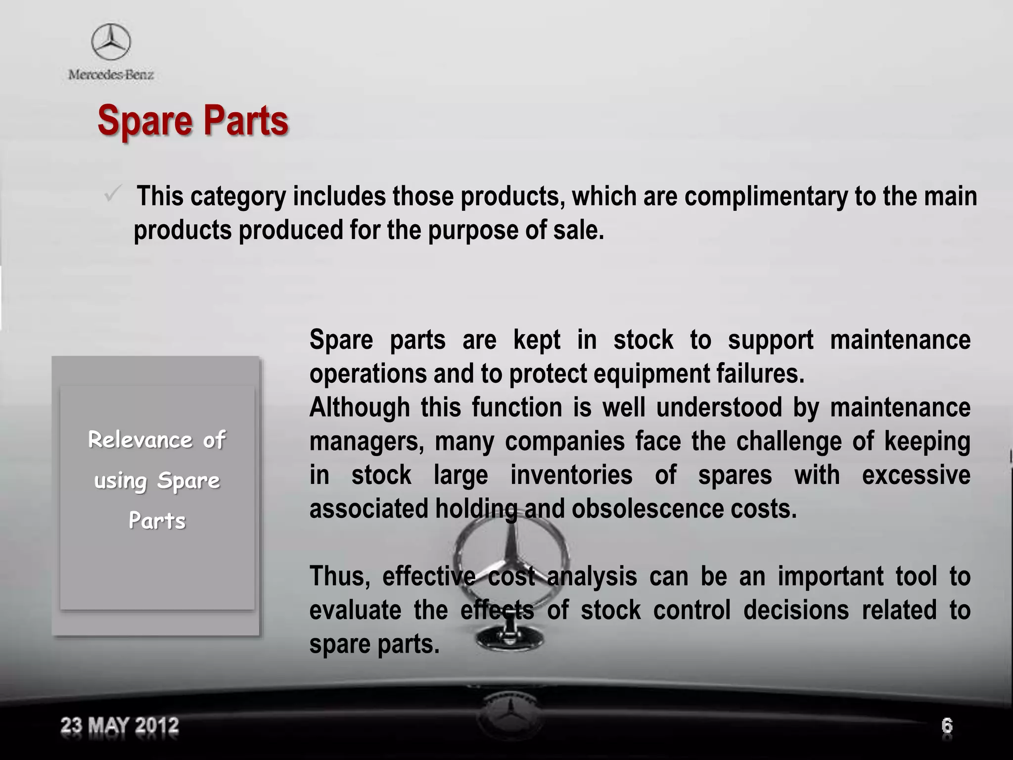 Spare Parts Inventory Management | PPT