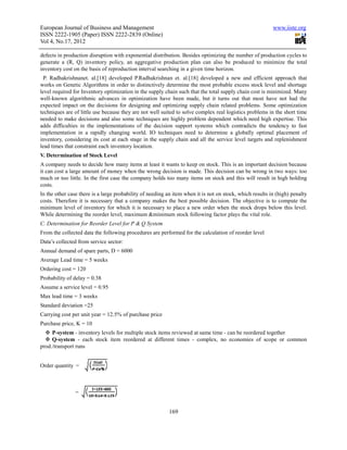 Spare parts inventory optimization for auto mobile sector | PDF