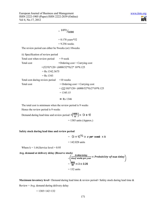Spare parts inventory optimization for auto mobile sector | PDF