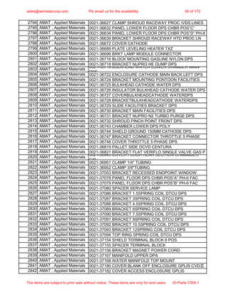 Spare Parts List-AMAT, Applied Materials | PDF