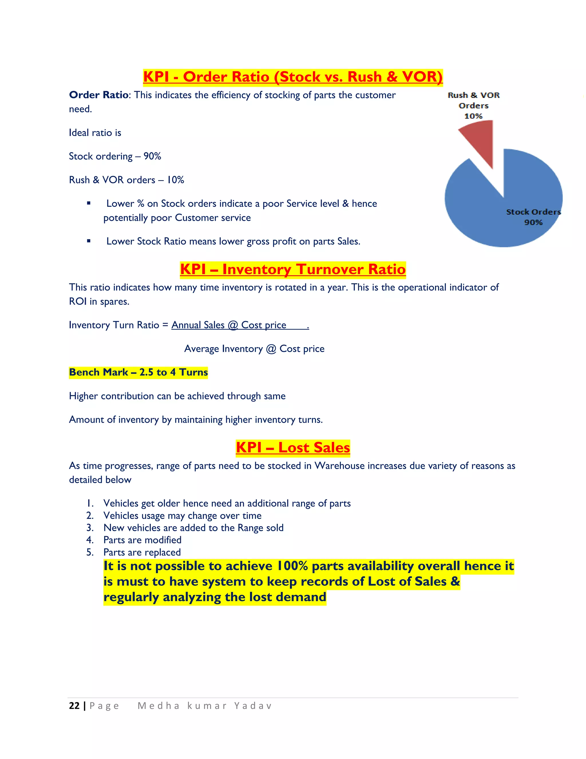 Spare parts management | PDF