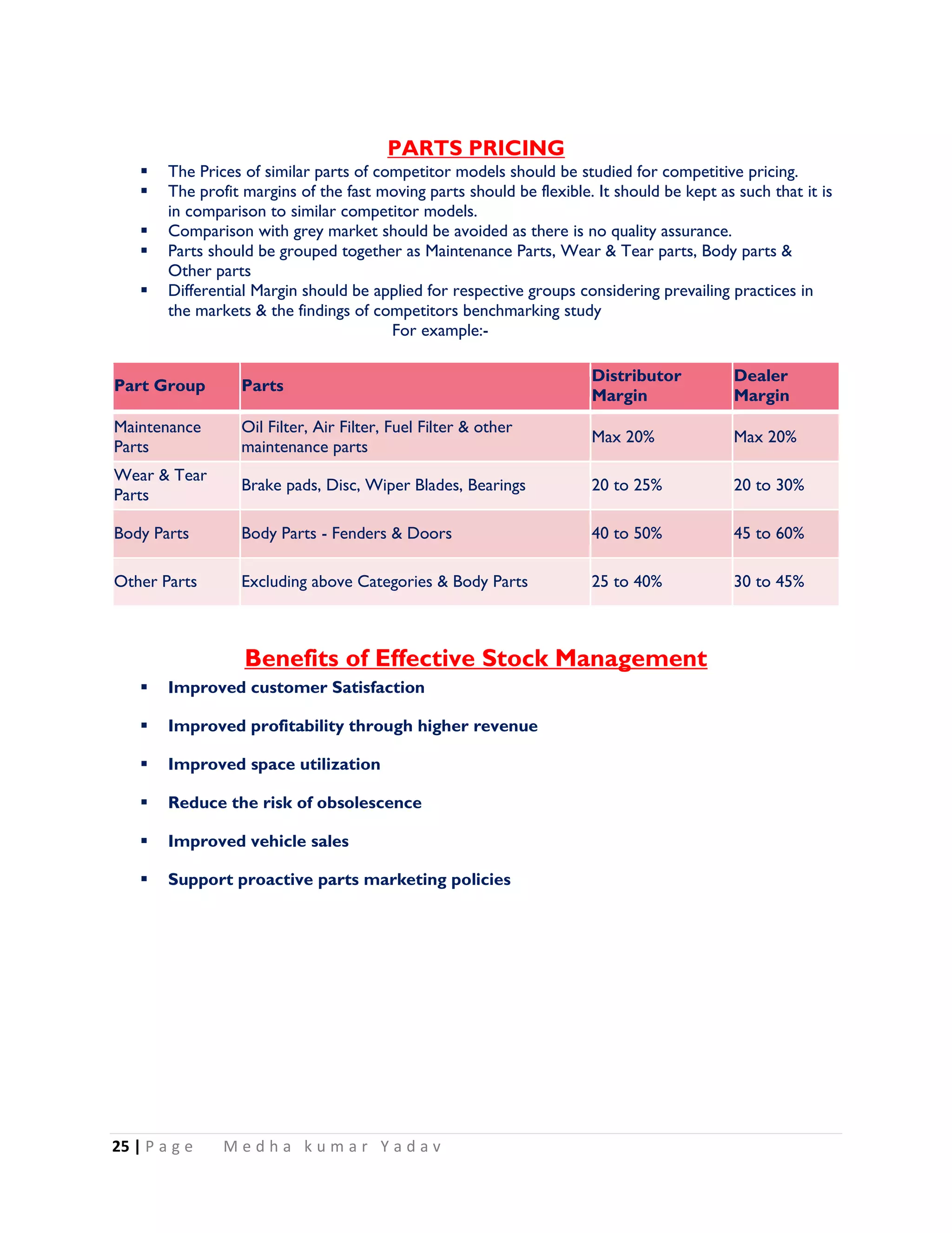 Spare parts management | PDF