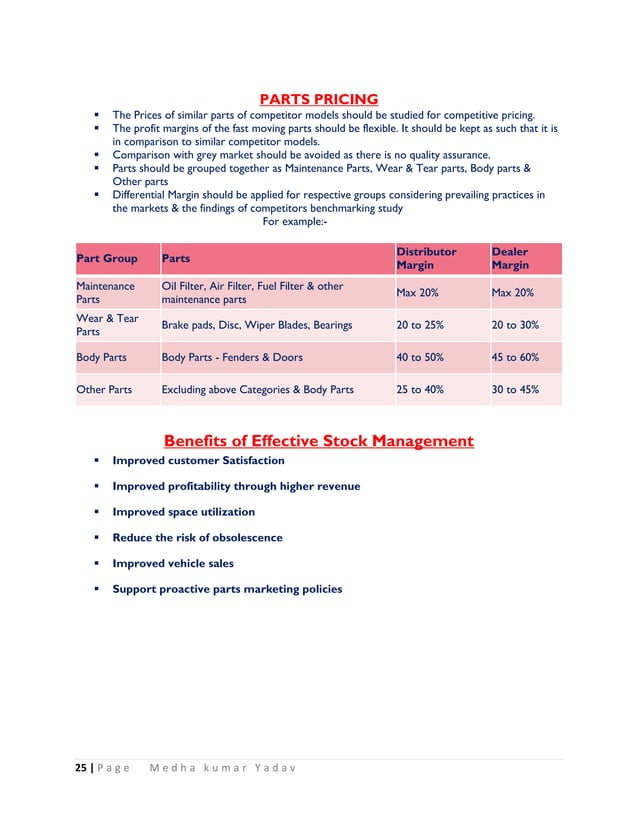 Spare parts management | PDF