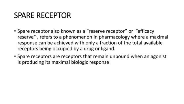 spare receptors.pptx | Chemistry | Science