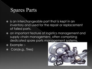 Spares criticality assessment methods & equipment overhaul ...