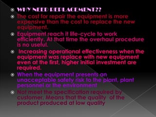 Spares criticality assessment methods & equipment overhaul ...