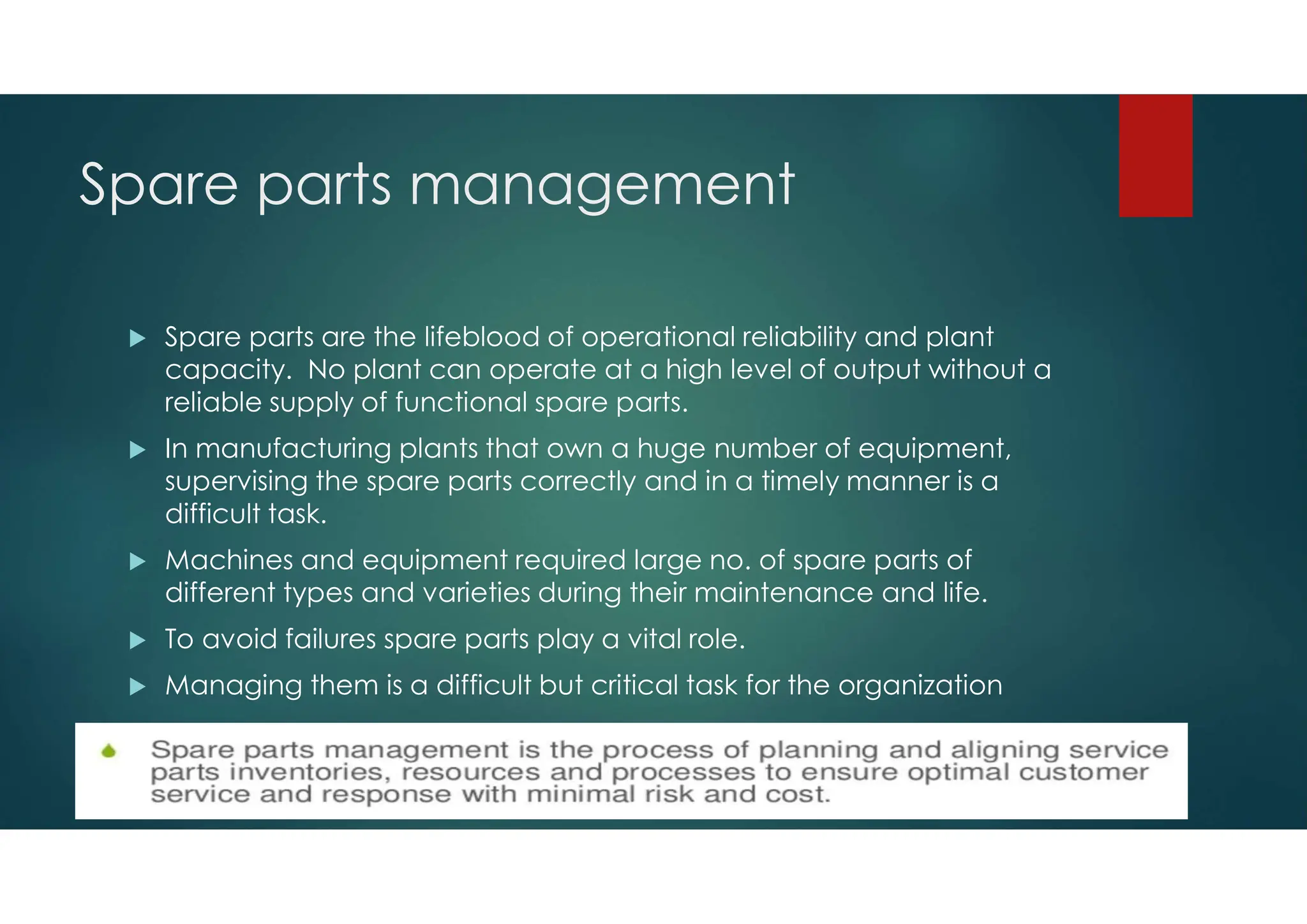 Spares management.pdf