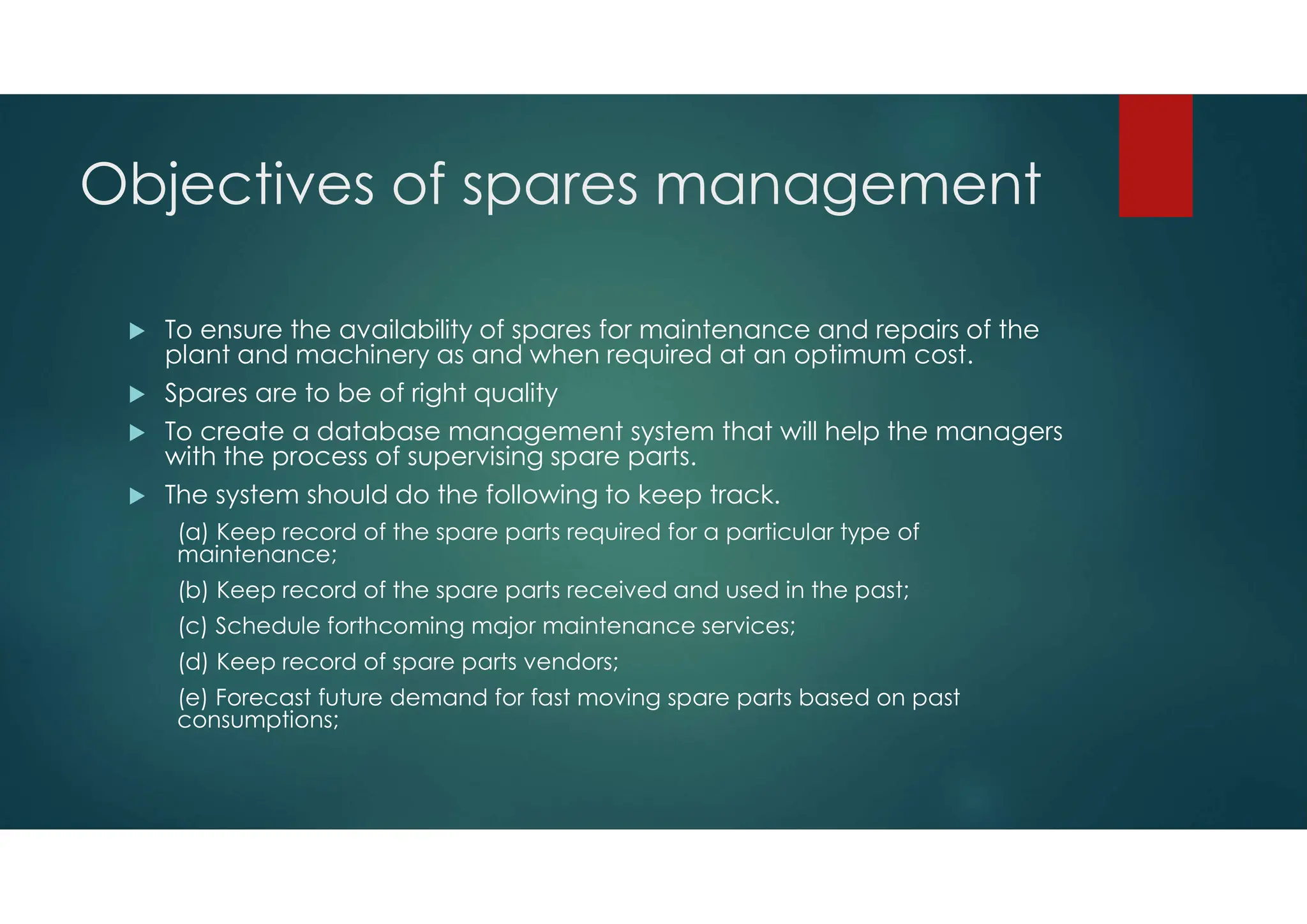 Spares management.pdf