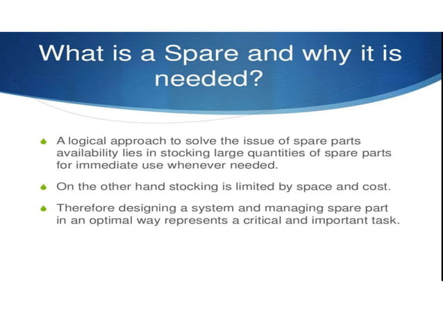 Spares management.pdf
