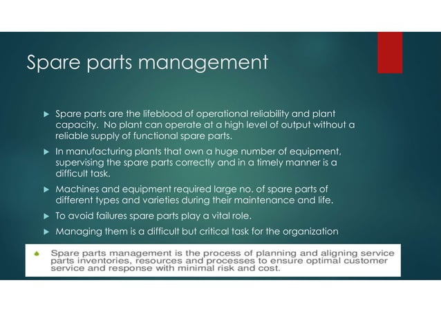 Spares management.pdf