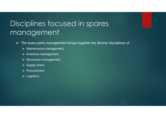 Spares management.pdf